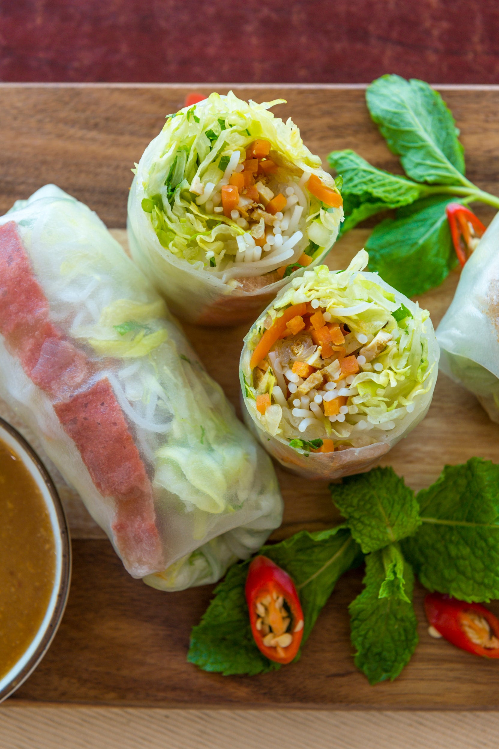 FRESH COLD ROLLS (RICE PAPER ROLLS) | Au Lac Dickson Vegan Cuisine