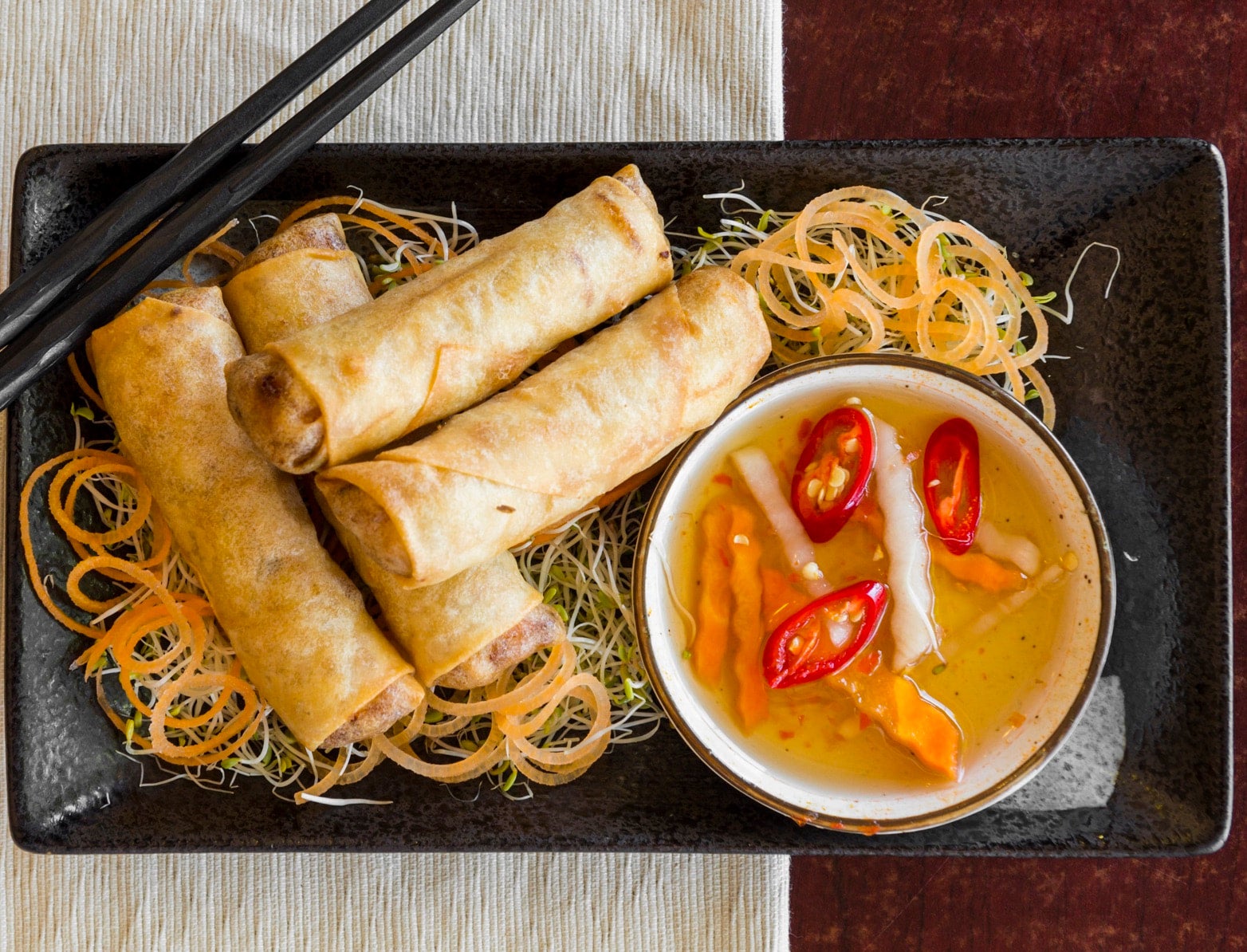 SPRING ROLLS | Au Lac Dickson Vegan Cuisine